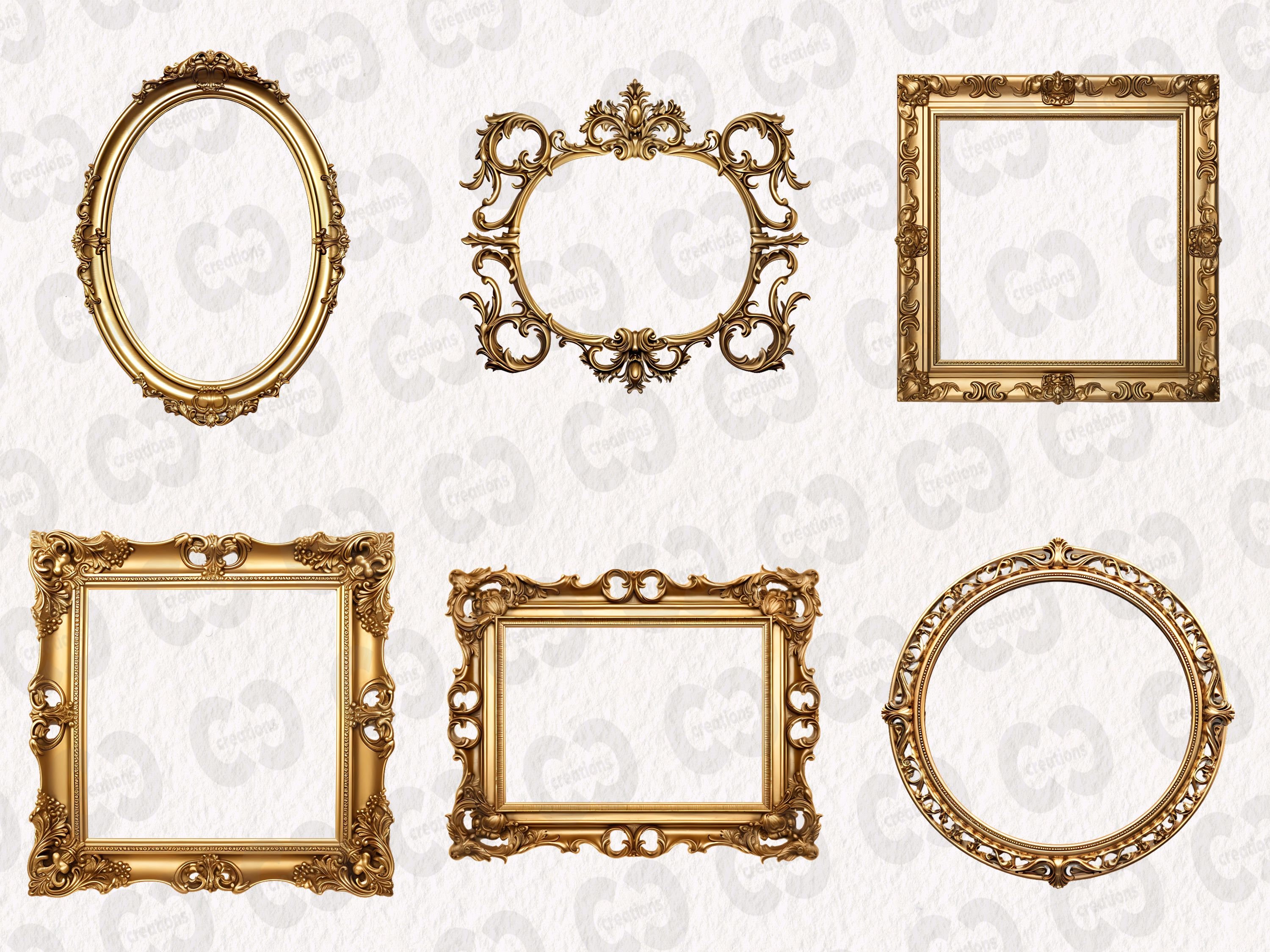 Antique Gold Frame Illustration at Kermit Bourdon blog