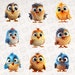 Cute Bird Clipart Bundle, Clip Art Set of 50 High Quality Pngs, Happy ...