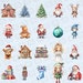 Watercolor Christmas Clipart Bundle, PNG & SVG XMAS Graphics, Cute ...