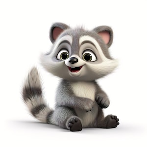 Cute Raccoon Clipart Bundle, Clip Art Set of 20 High Quality Pngs ...