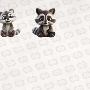 Cute Raccoon Clipart Bundle, Clip Art Set of 20 High Quality Pngs ...