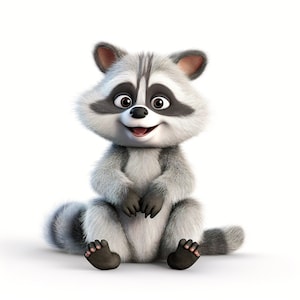 Cute Raccoon Clipart Bundle, Clip Art Set of 20 High Quality Pngs ...