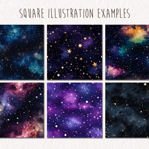Seamless Night Sky Digital Paper, Galaxy Pattern in JPG, Night Sky Backgrounds for Junk Journal ...