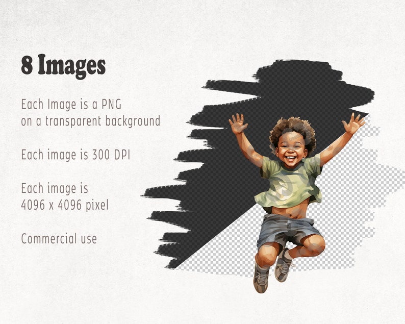 Cartoon Kids Clipart PNG, Cute Children Jumping With Joy, Happy ...