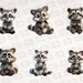 Cute Raccoon Clipart Bundle Clip Art Set of 20 High Quality - Etsy