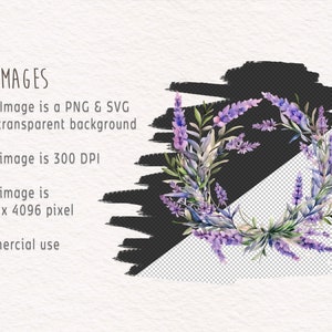 Watercolor Lavender Clipart Bundle, Purple Garden Graphics, Floral ...