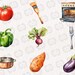 Watercolor Cooking Clipart Bundle, Kitchen Graphics in PNG and SVG ...