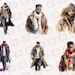 Winter Black Man Clipart, Watercolor Fashion Graphics in PNG and SVG ...