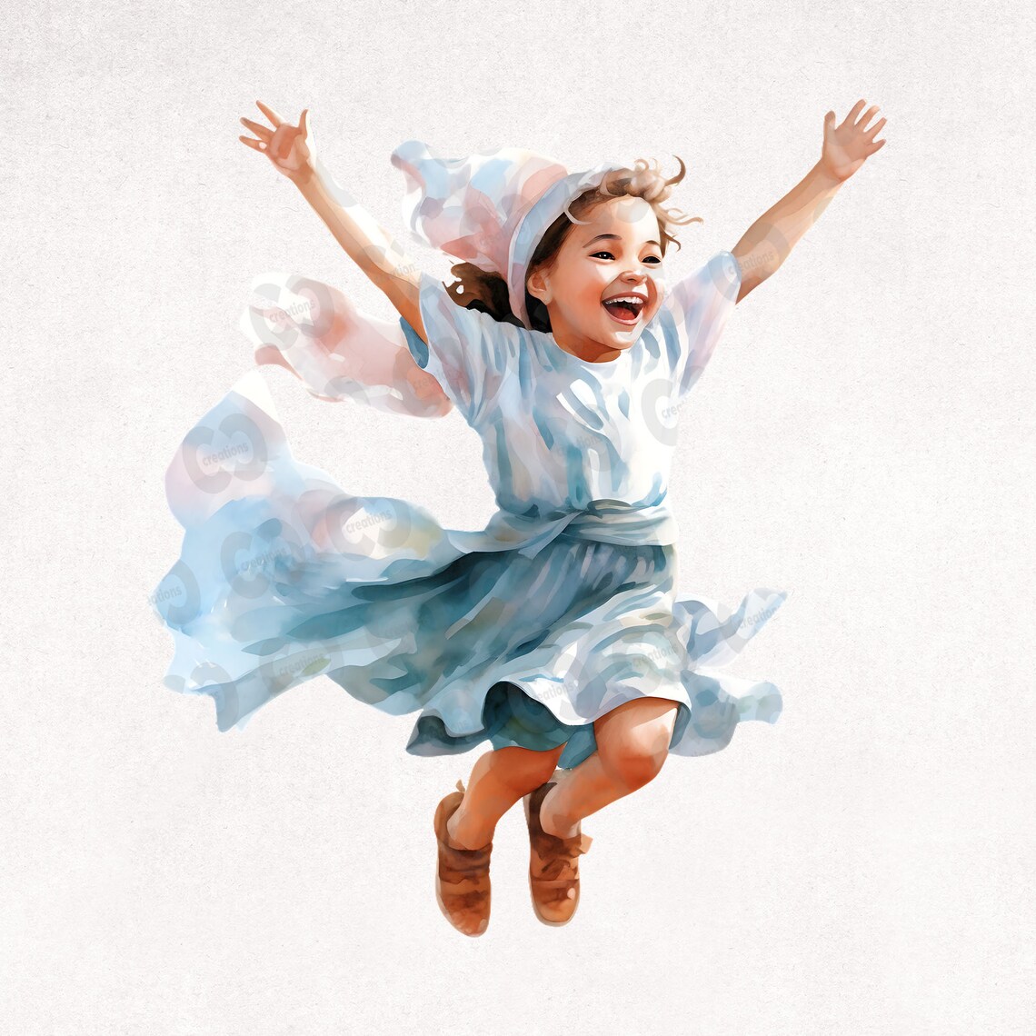 Cartoon Kids Clipart PNG, Cute Children Jumping With Joy, Happy ...