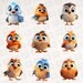 Cute Bird Clipart Bundle, Clip Art Set of 50 High Quality Pngs, Happy ...