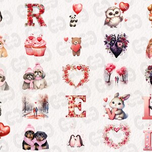 Mega Valentine's Day Clipart Bundle, Be My Valentine Graphics Clip Art ...