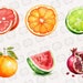 Watercolor Fruits Clipart Bundle, Cute Food Graphics in PNG and SVG ...