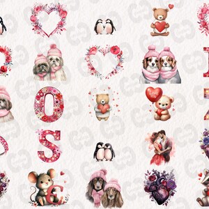 Mega Valentine's Day Clipart Bundle, Be My Valentine Graphics Clip Art ...