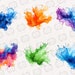 Colorful Watercolor Splash Clipart, Color Splash PNG, Paint Splatter ...