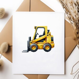 Watercolor Construction Clipart Bundle, Vehicle Bulldozer, Excavator ...