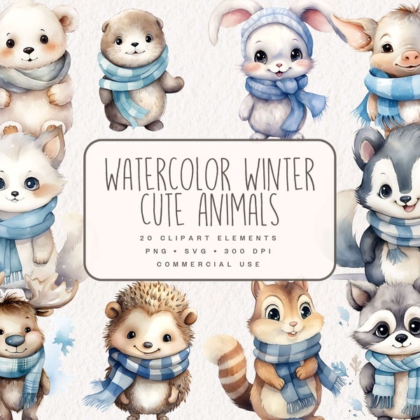 Cute Winter Clipart - Etsy