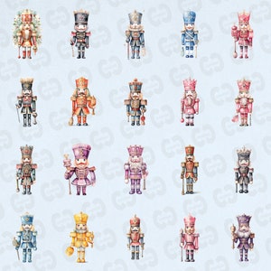 Christmas Nutcracker Clipart Bundle, Watercolor Xmas Nutcracker Clip ...