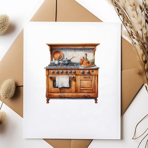 Watercolor Cooking Clipart Bundle, Kitchen Graphics in PNG and SVG ...