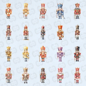 Christmas Nutcracker Clipart Bundle, Watercolor Xmas Nutcracker Clip ...