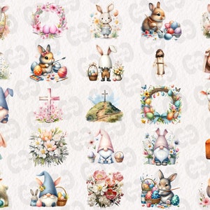 Mega Easter Clipart Bundle, Easter Graphics Clip Art PNG, Cute Easter ...