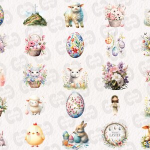 Mega Easter Clipart Bundle, Easter Graphics Clip Art PNG, Cute Easter ...