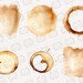 Watercolor Coffee Stains Clipart Coffee Overlay Graphics in - Etsy