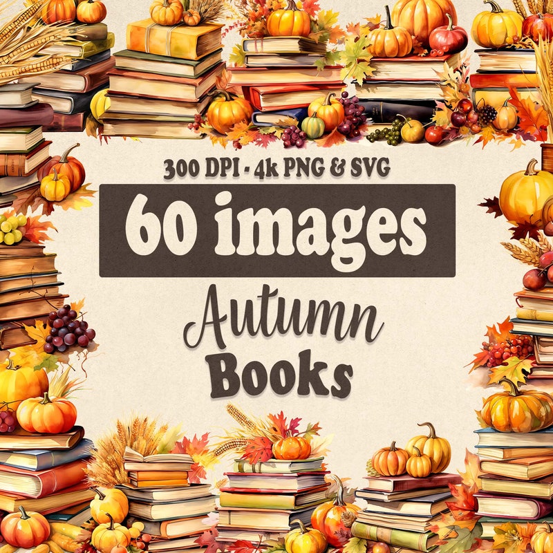 Fall Book Stack - Etsy