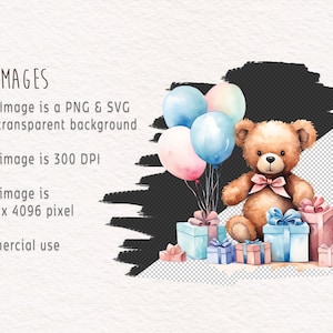 Pastel Birthday Clipart Bundle, Watercolor Birthday Party Clip Art ...