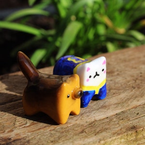 Vault Cat & Dogmeat Fallout Inspired Handmade Figurine, Video Game ...