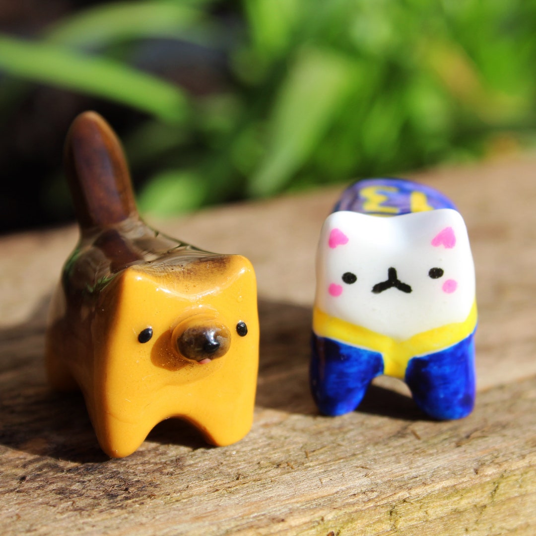 Vault Cat & Dogmeat Fallout Inspired Handmade Figurine, Video Game ...