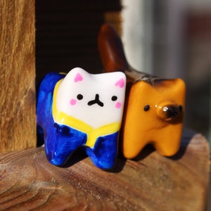 Vault Cat & Dogmeat Fallout Inspired Handmade Figurine, Video Game ...