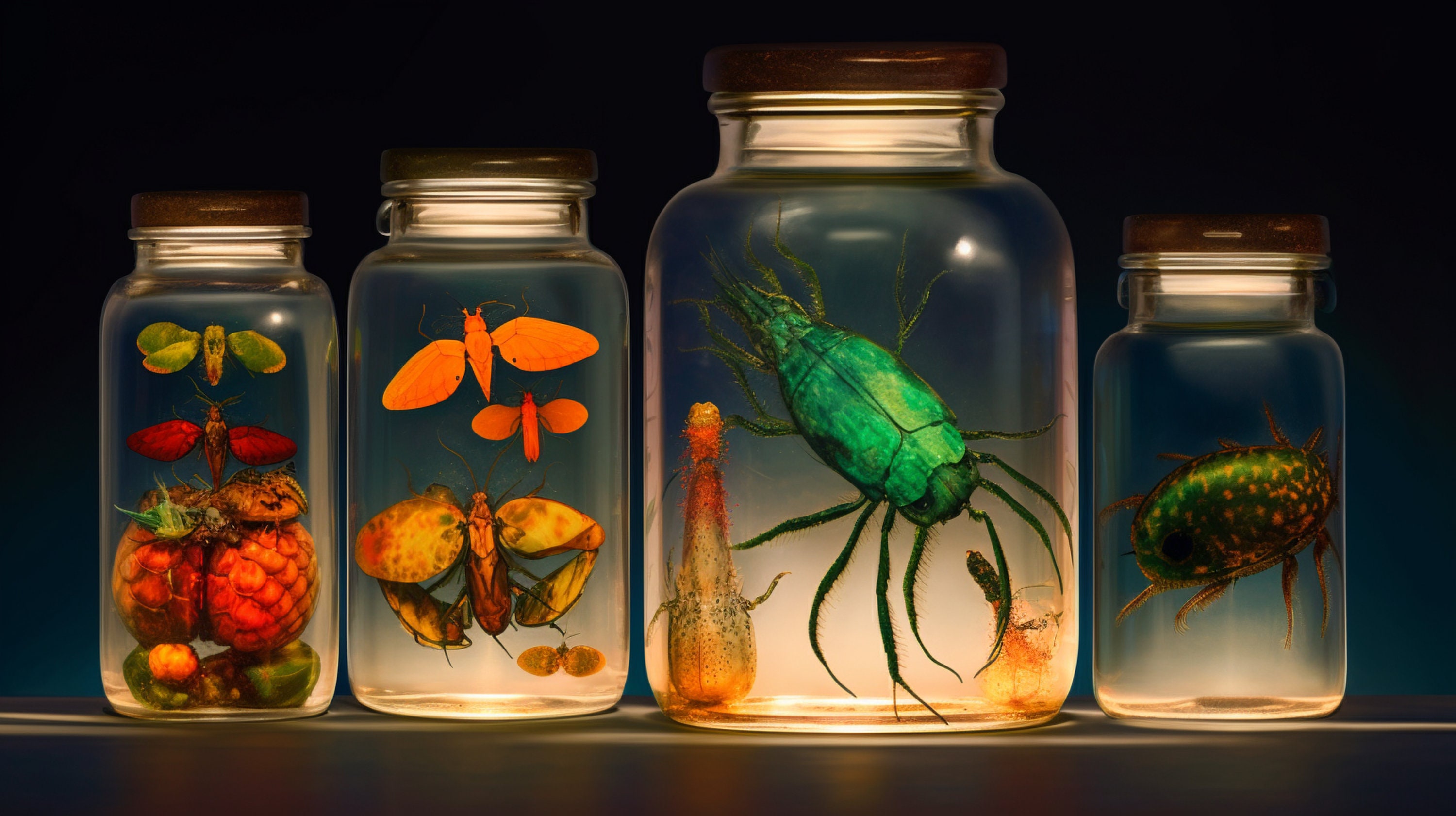 Alien Bugs in Jars Digital Sci-fi Art - Etsy
