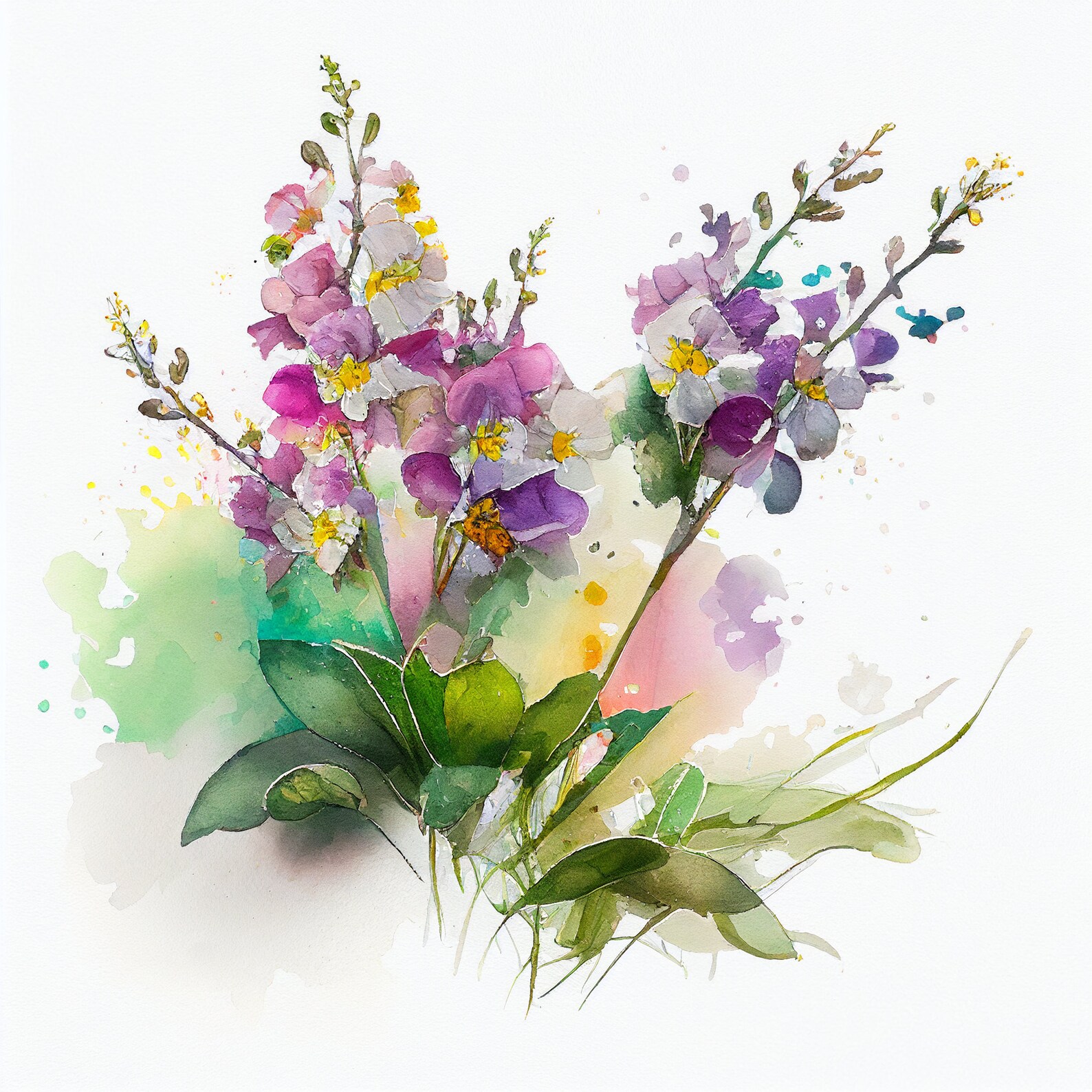 Spring Flowers Watercolor Floral, PNG, Commercial Use - Etsy