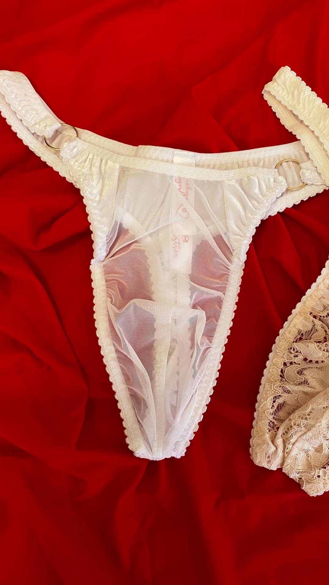 Men's Thongs, Men's Thong Set, Men's Thongs With Pouch, Transparent Men ...