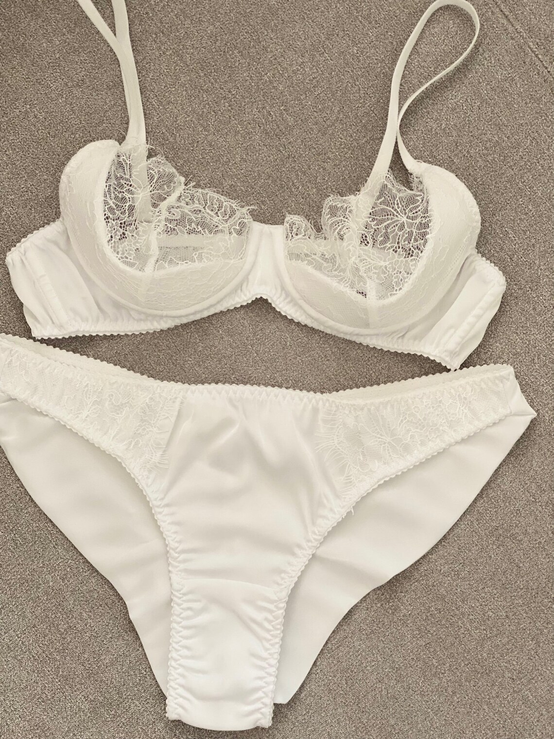 Transparent Lingerie, Bridal Lingerie Set, White Set, Transparent Bra ...