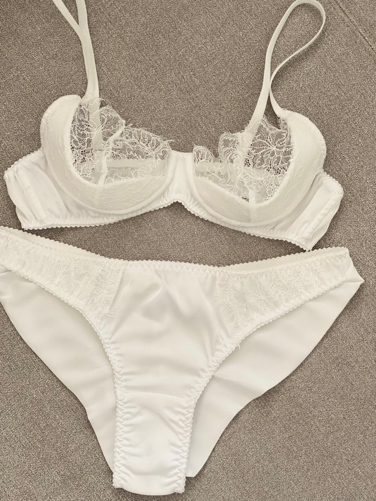 Transparent Lingerie, Bridal Lingerie Set, White Set, Transparent Bra ...