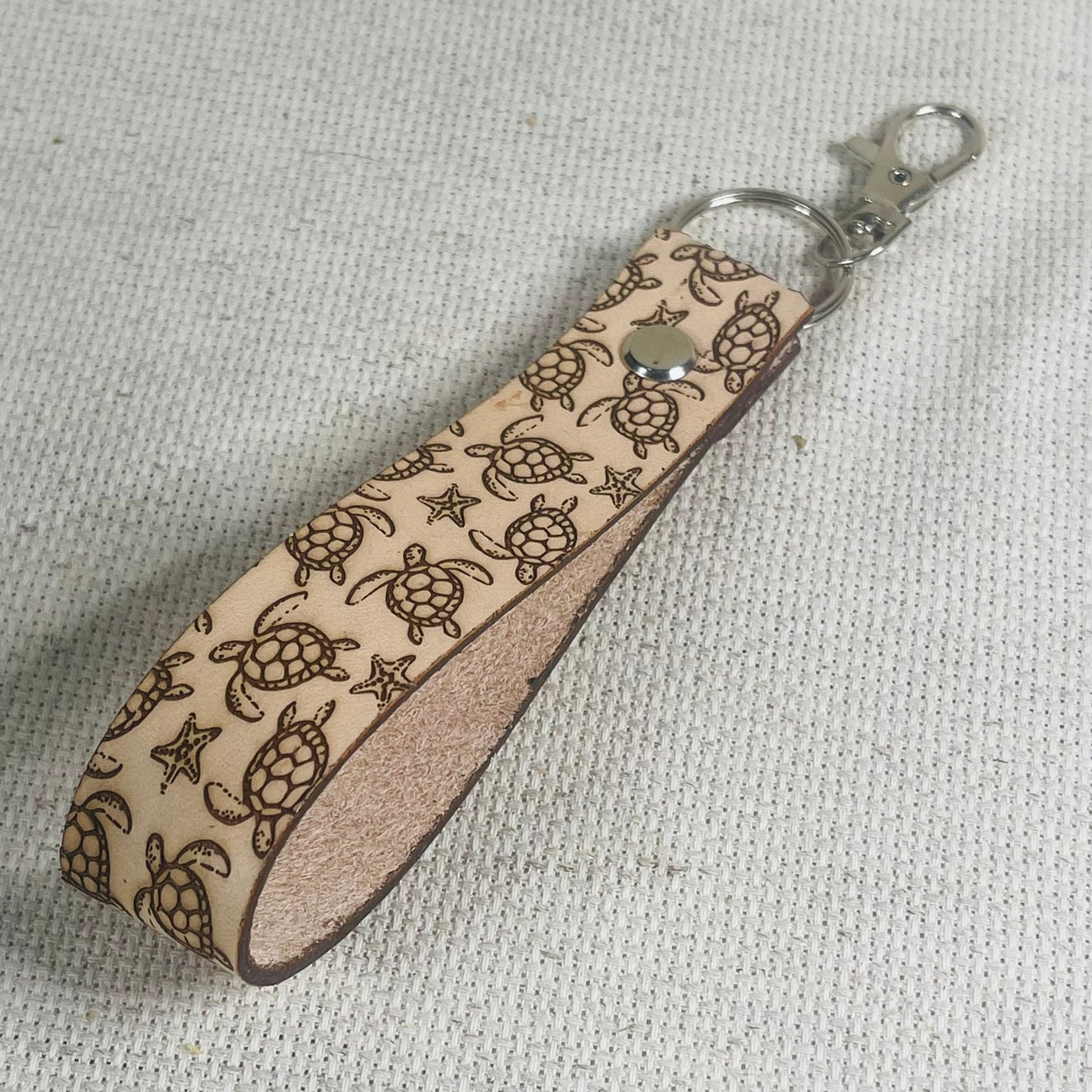 Engraved Sea Turtles and Starfish Keychain | Keychains Strap | Keychain ...