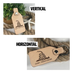 Don't Tread on Me Classic Leather Keychain | Snake Flag | Gadsden Flag ...