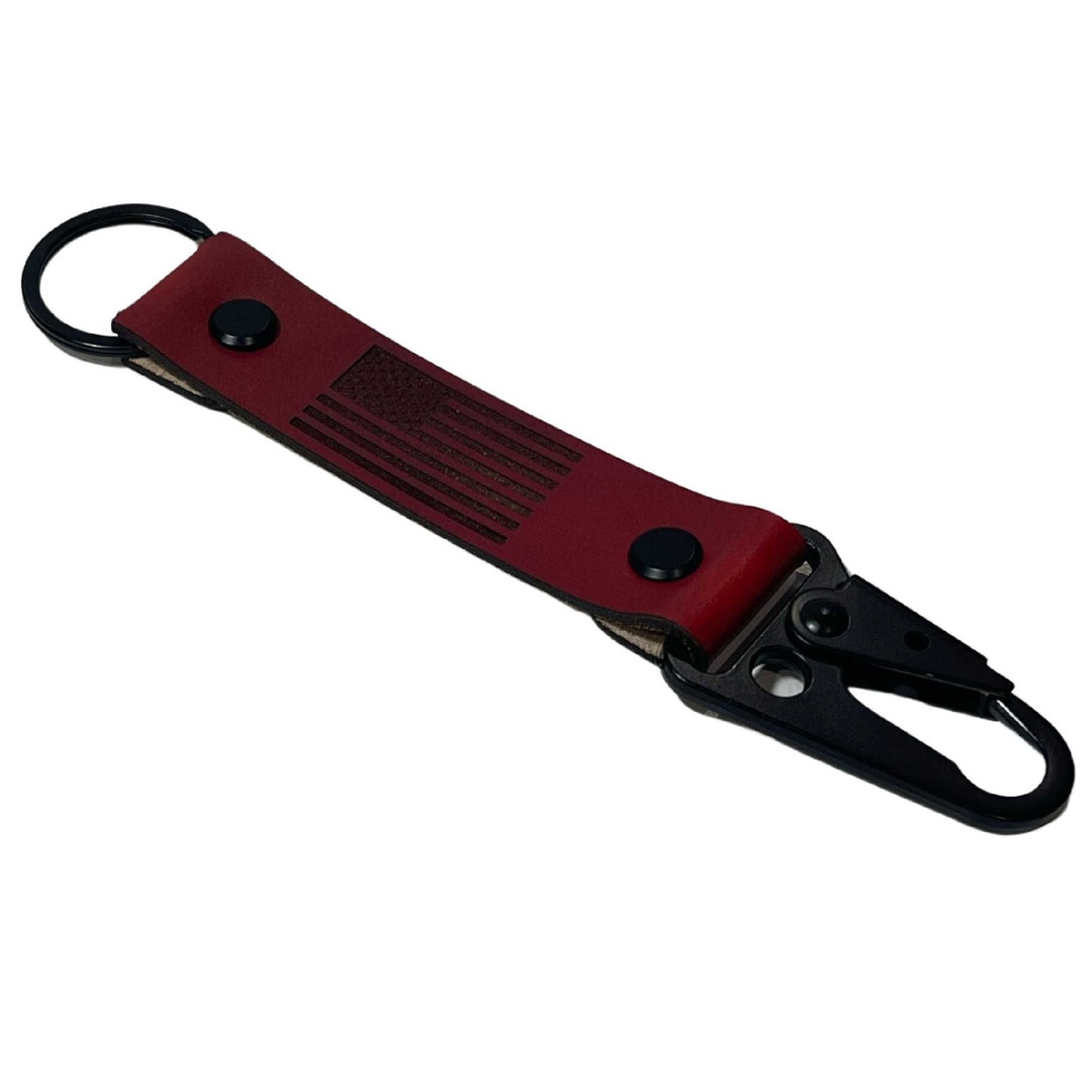 American Flag Leather Keychain | US Flag | Engraved Flag | Tactical ...