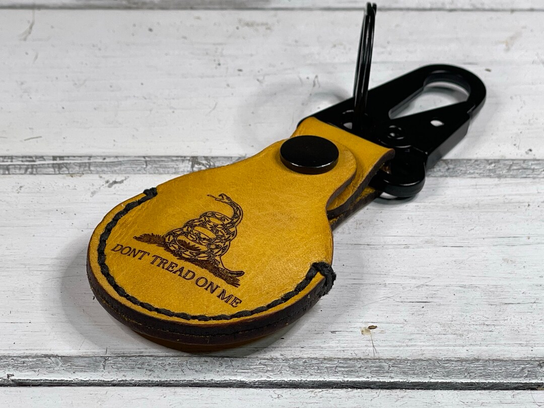 GAT001 | Leather AirTag Keychain | Dont Tread on Me | Air Tag Holder ...