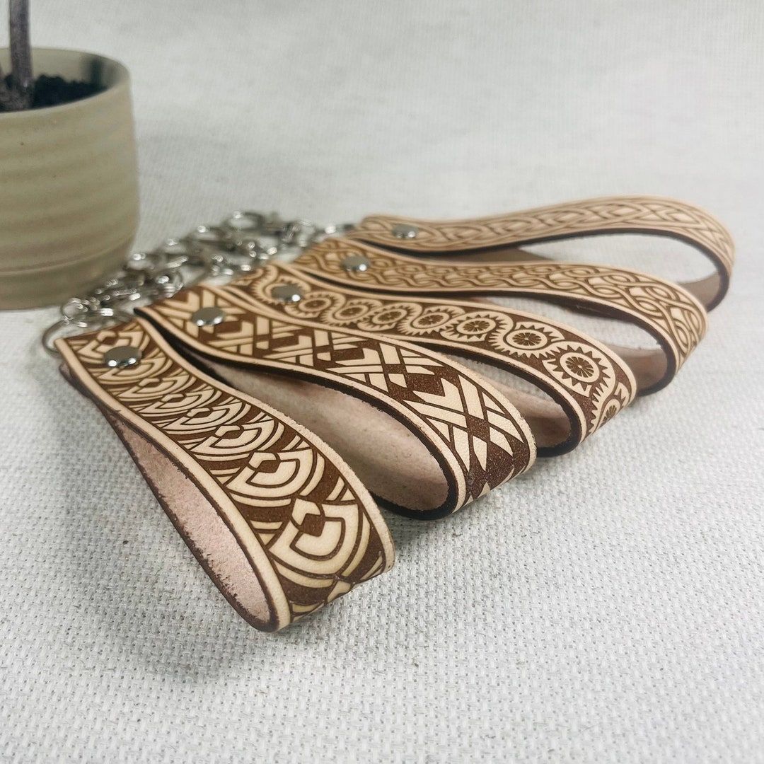 Engraved Geometric Pattern Keychain | Keychains Strap | Keychain ...