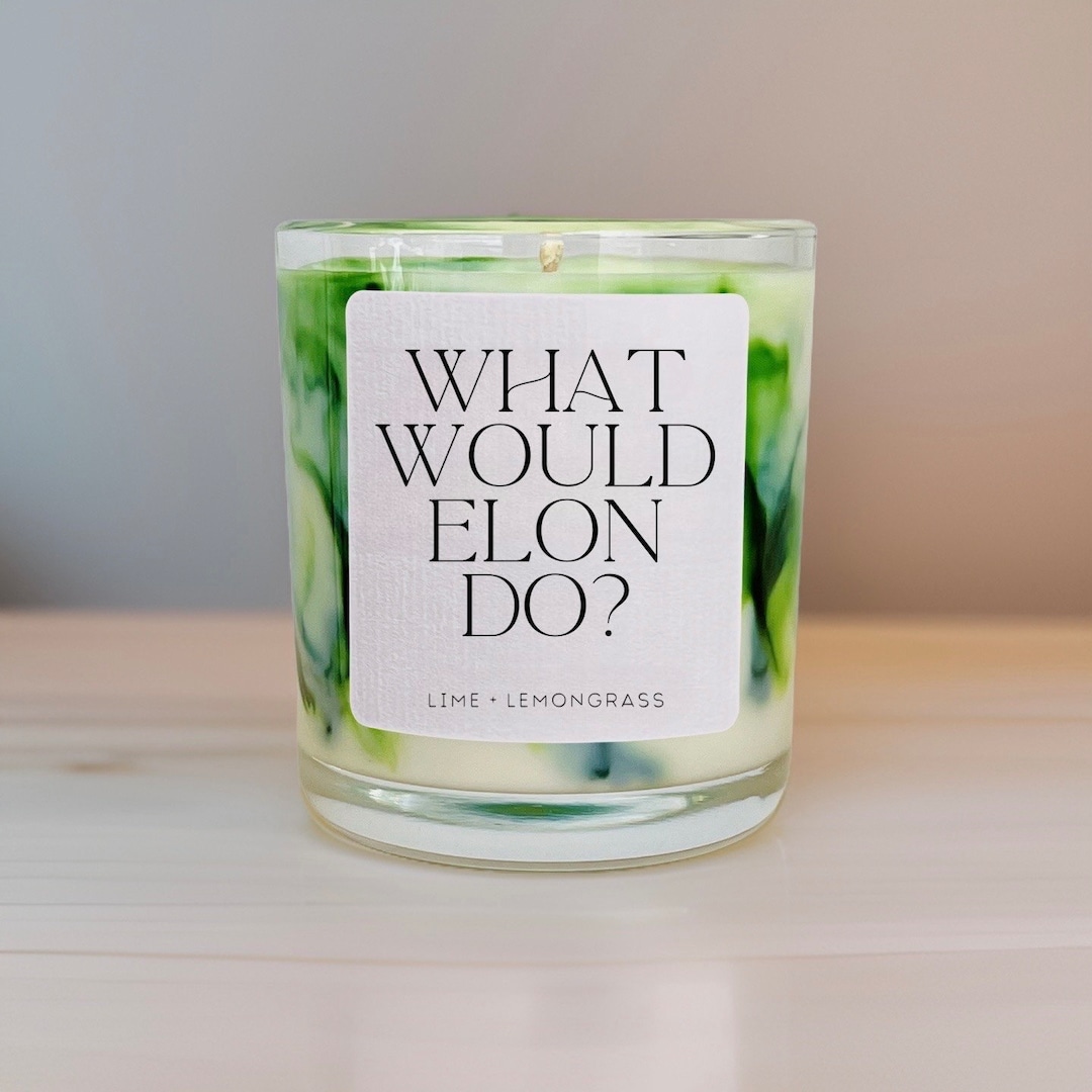 Elon Musk Candle Funny Celebrity Candle Gift What Would Elon Do Coconut ...