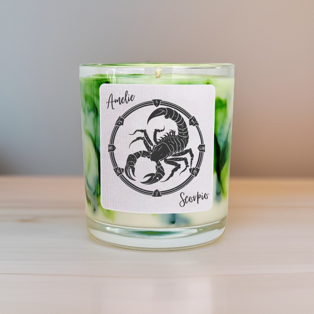 Scorpio Birthday Star Sign Gift Personalised Zodiac Candle Gift Set ...