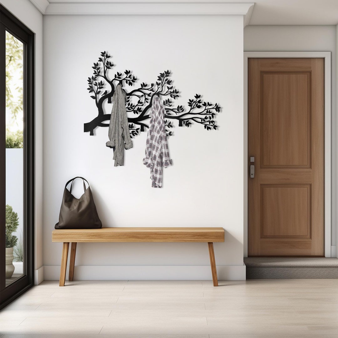 Metal Branch Coat Rack: Large Tree Wall Hanger - Etsy