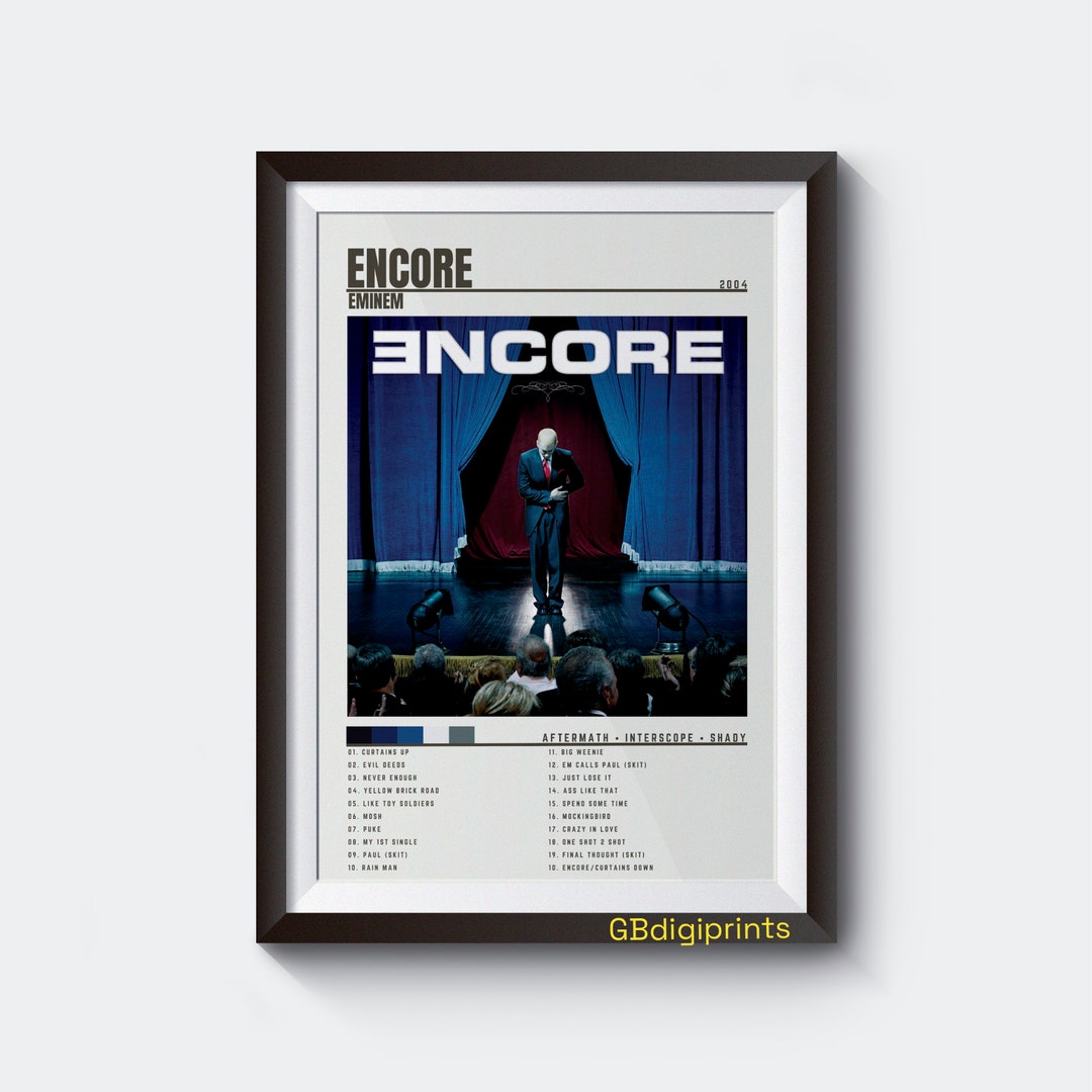 EMINEM Encore Album Poster Digital Download Gift Idea Minimalist Music ...