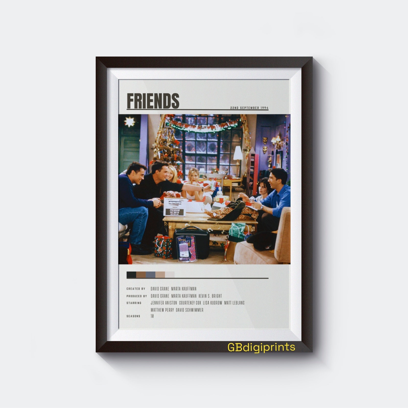FRIENDS TV Series Season Poster Digital Download Gift Idea Minimalist ...