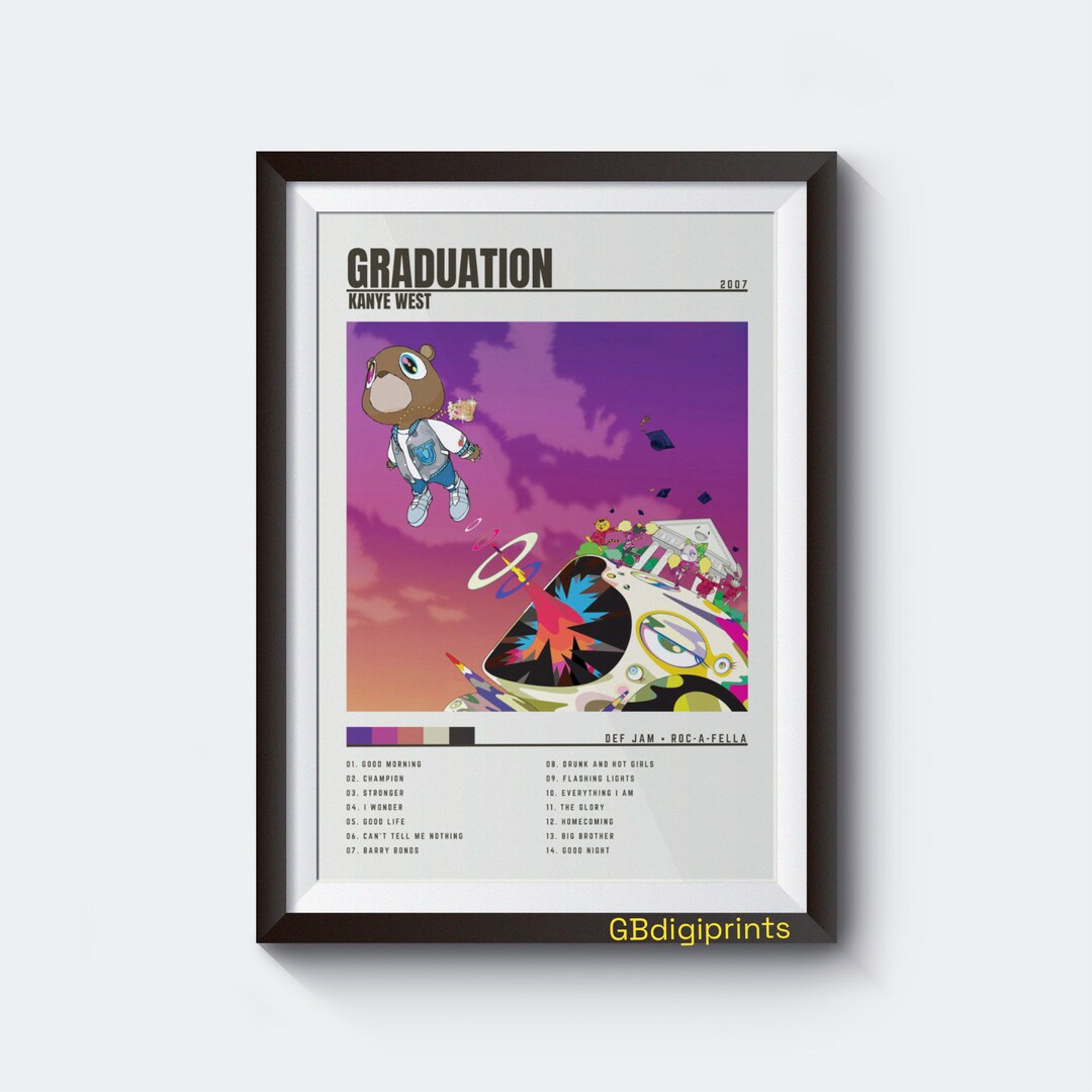 KANYE Graduation Album Poster Digital Download Gift Idea Minimalist ...