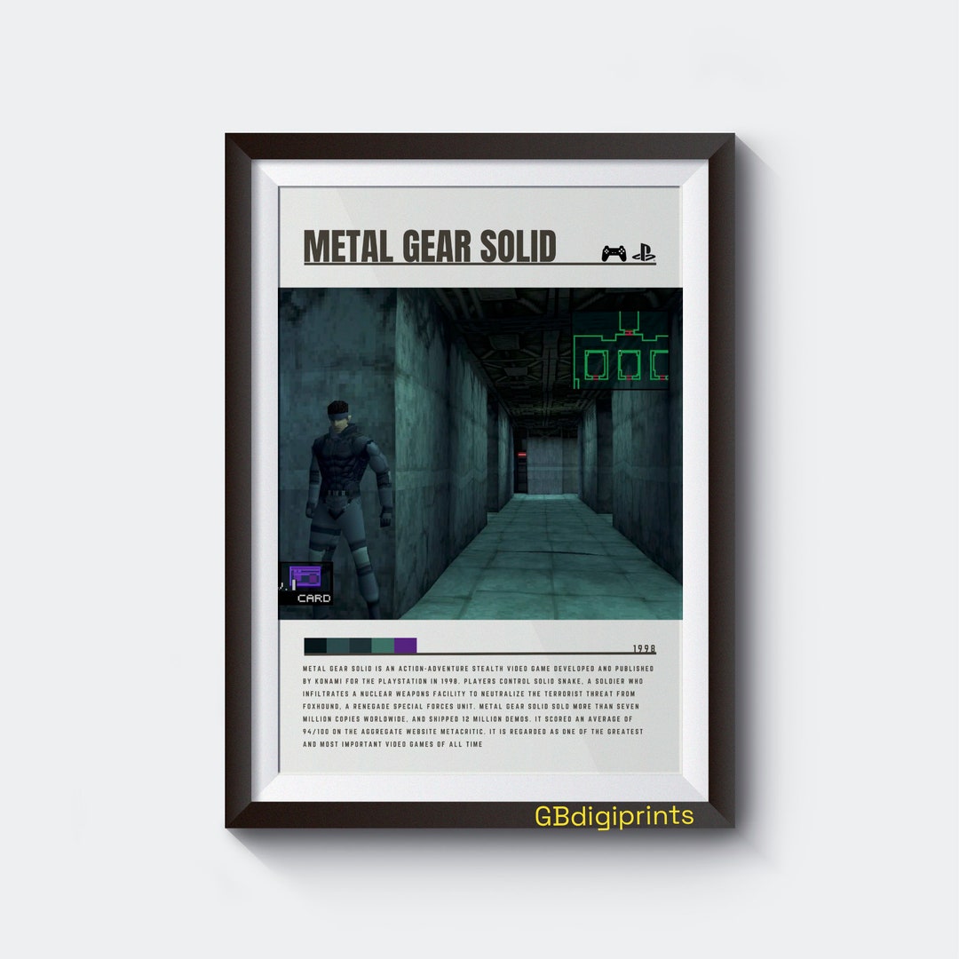 METAL GEAR SOLID Game Poster Digital Download Gift Idea Minimalist ...