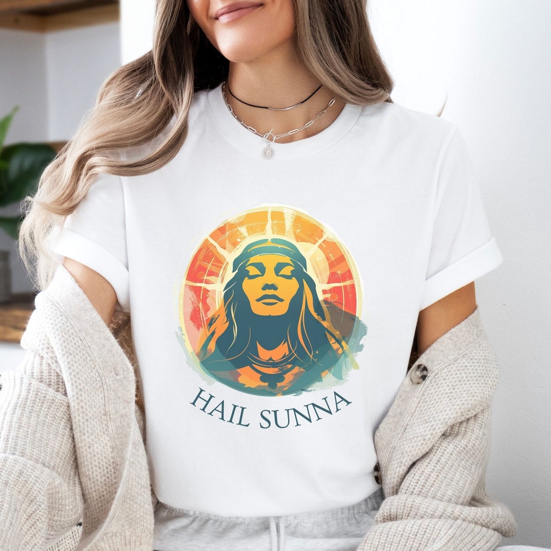 Pagan Boho Hail Sunna Shirt, Summer Solstice Wiccan Clothing, Heathen ...