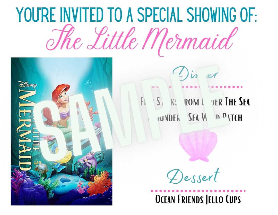 The Little Mermaid Dinner Night - Etsy